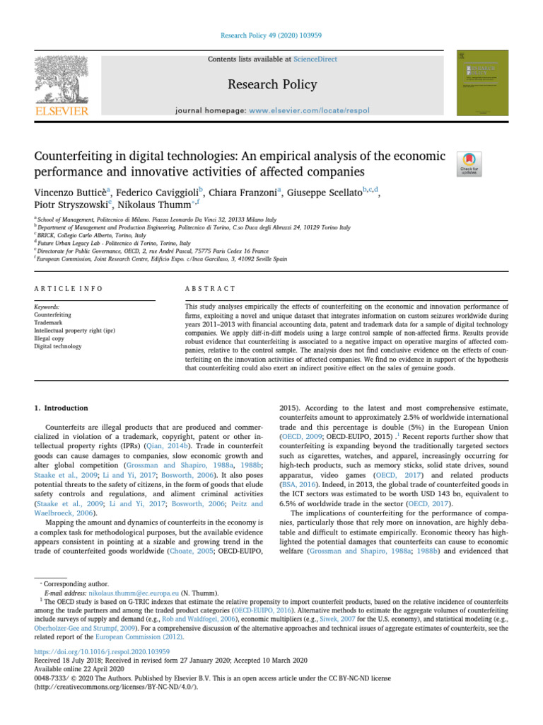 Counterfeiting in The Digital Technologies | PDF | Counterfeit ...