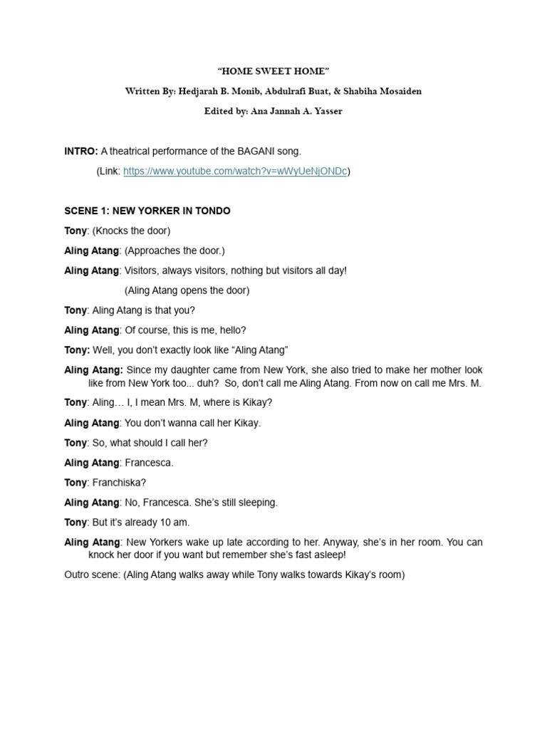 Final Draft - Short Drama Skit | PDF