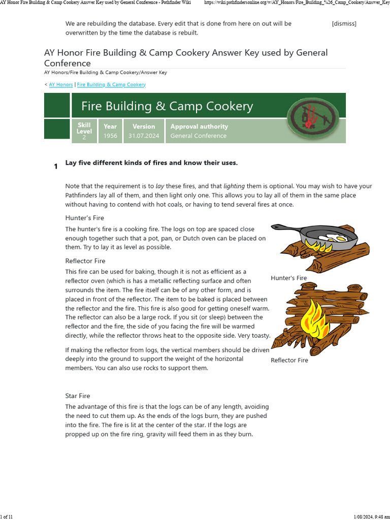 Fire Building & Camp Cookery | PDF