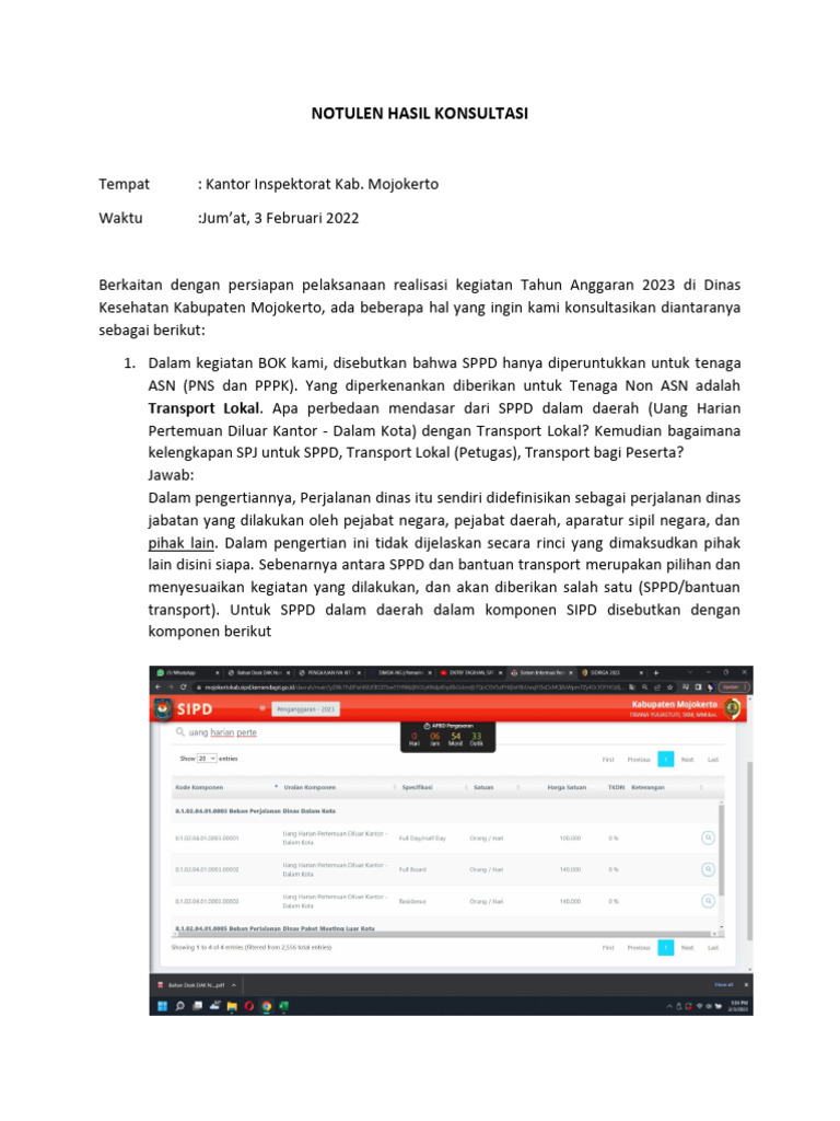 Notulen Hasil Konsultasi Lengkap | PDF