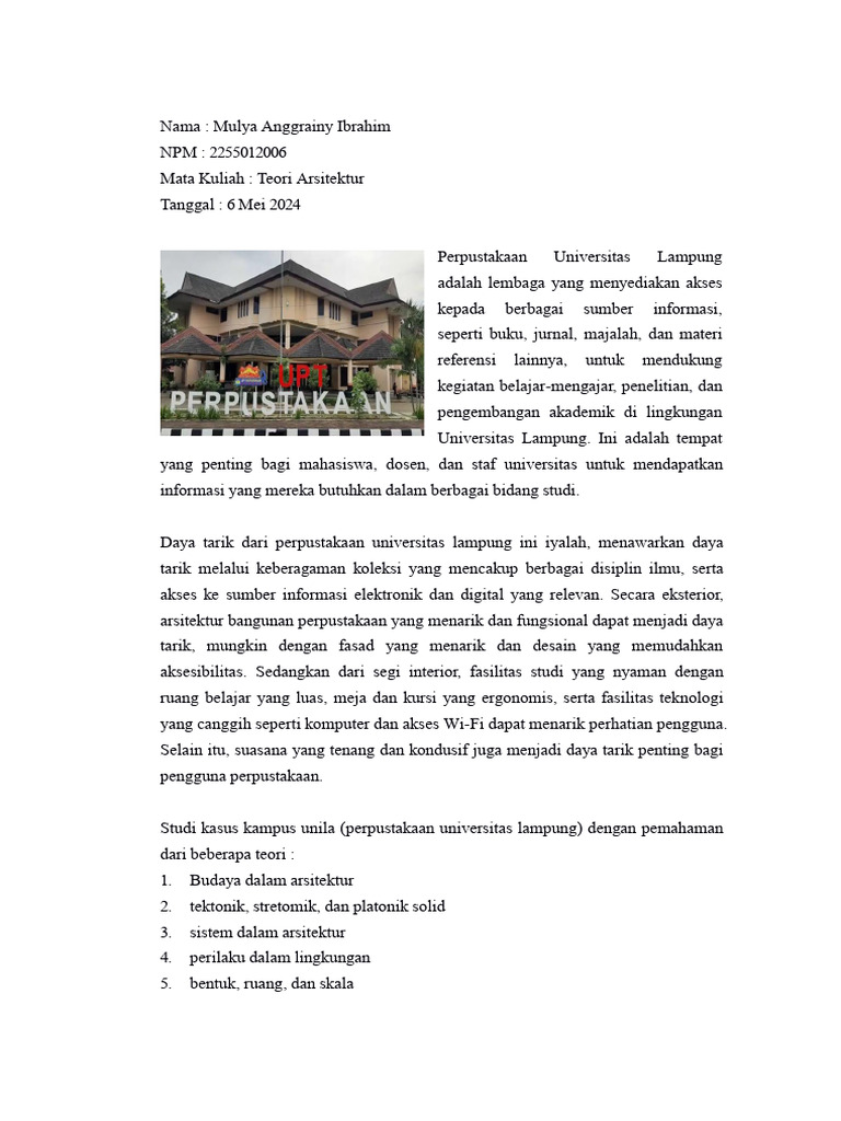 2255012006_mulya Anggrainy Ibrahim_tugas Individu_teori Arsitektur 1 | PDF