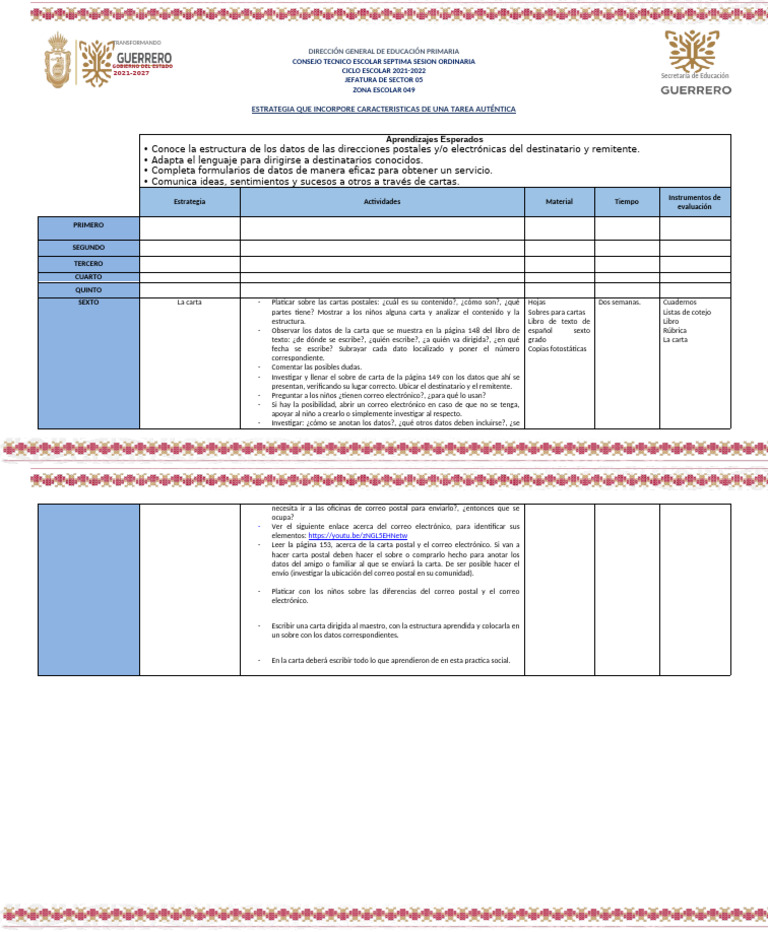 PRODUCTO de seguimiento y evaluacion SESION SIETE 49 | PDF | Correo | Evaluación