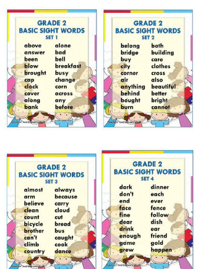 Basic Sight Words | PDF