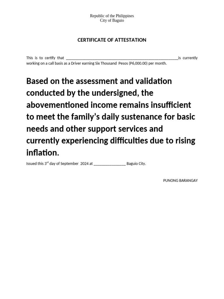 Certificate of Attestation - Temp.f | PDF