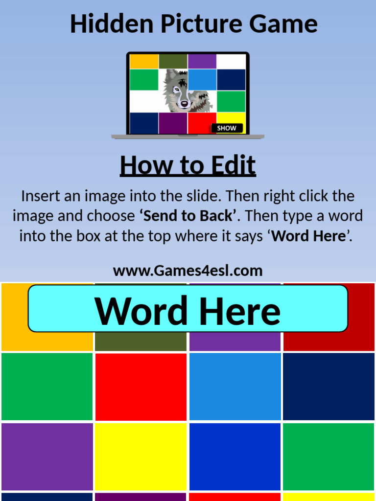 Blank Template Hidden Picture Game | PDF