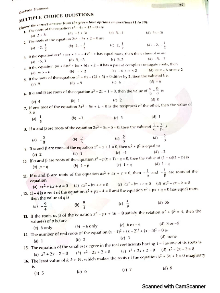 Mathematics HHW for Class 11 | PDF
