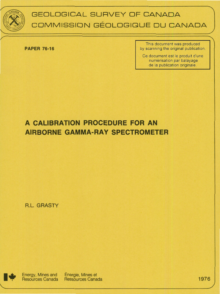 A Calibration Procedure for an Airborne Gamma_ray | PDF | Gamma Ray ...