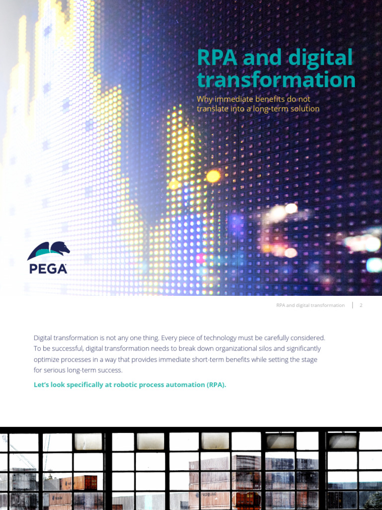 RPA's Role in Digital Transformation | PDF | Automation | Business ...