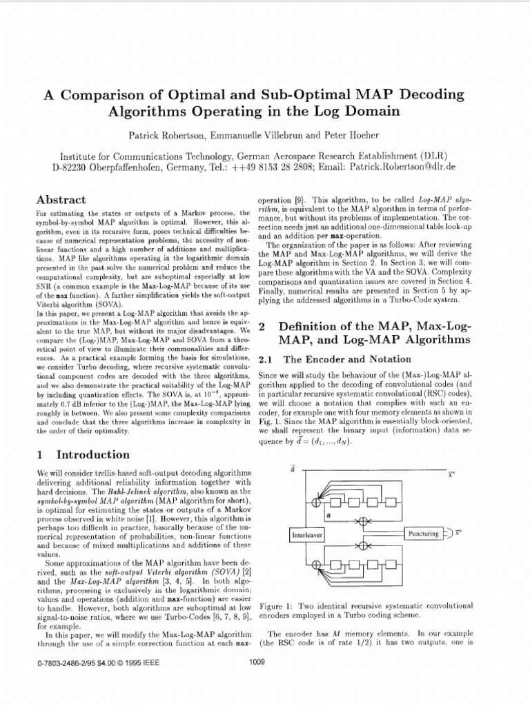 A Comparison Of Optimal And Sub Optimal Map Decoding Algorithms