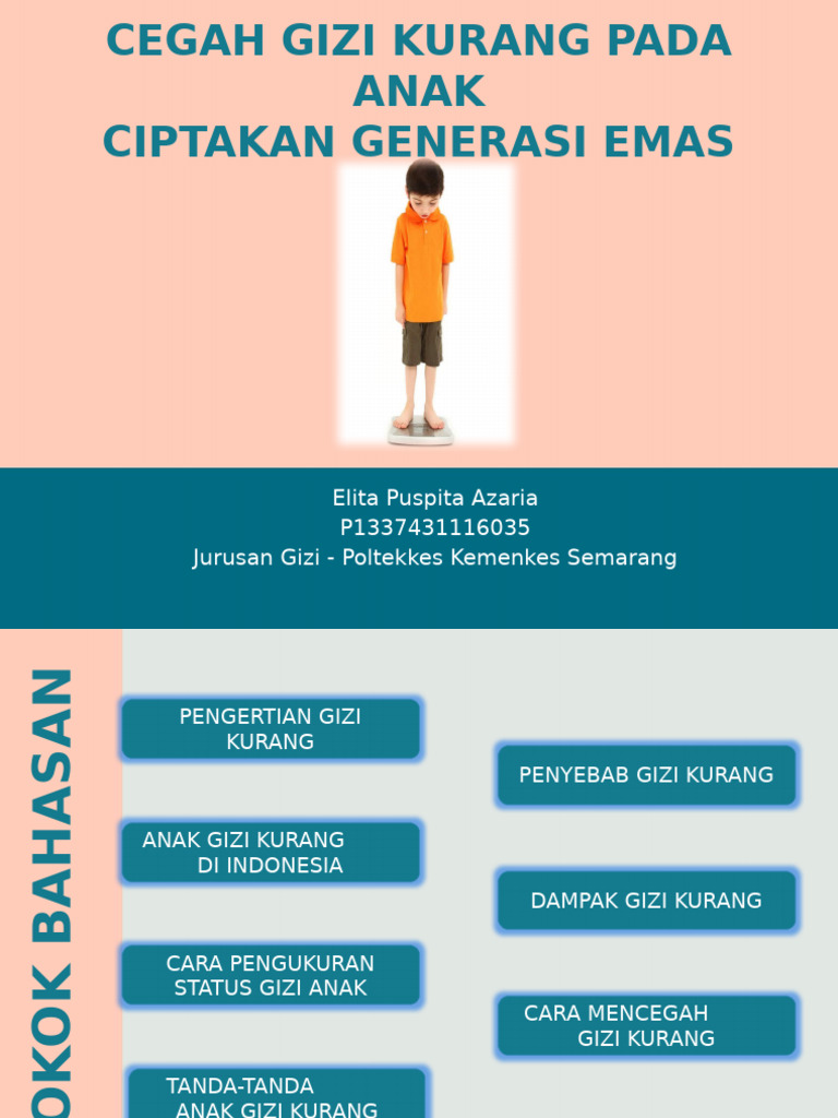 Dampak dan Pencegahan Gizi Kurang Anak | PDF