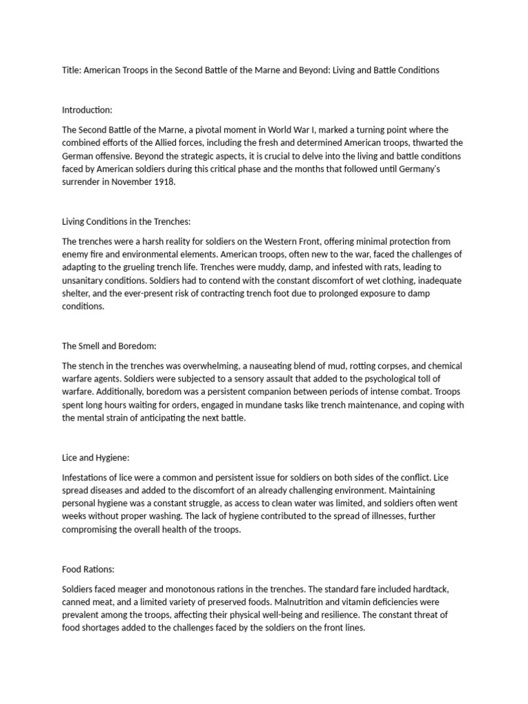 ww1 Soldier Part 3 Draft | PDF | Trench Warfare | World War I