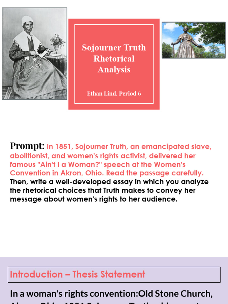 Copy of Sojourner Truth Rhetorical Analysis Partner Essay 2024-2025 | PDF
