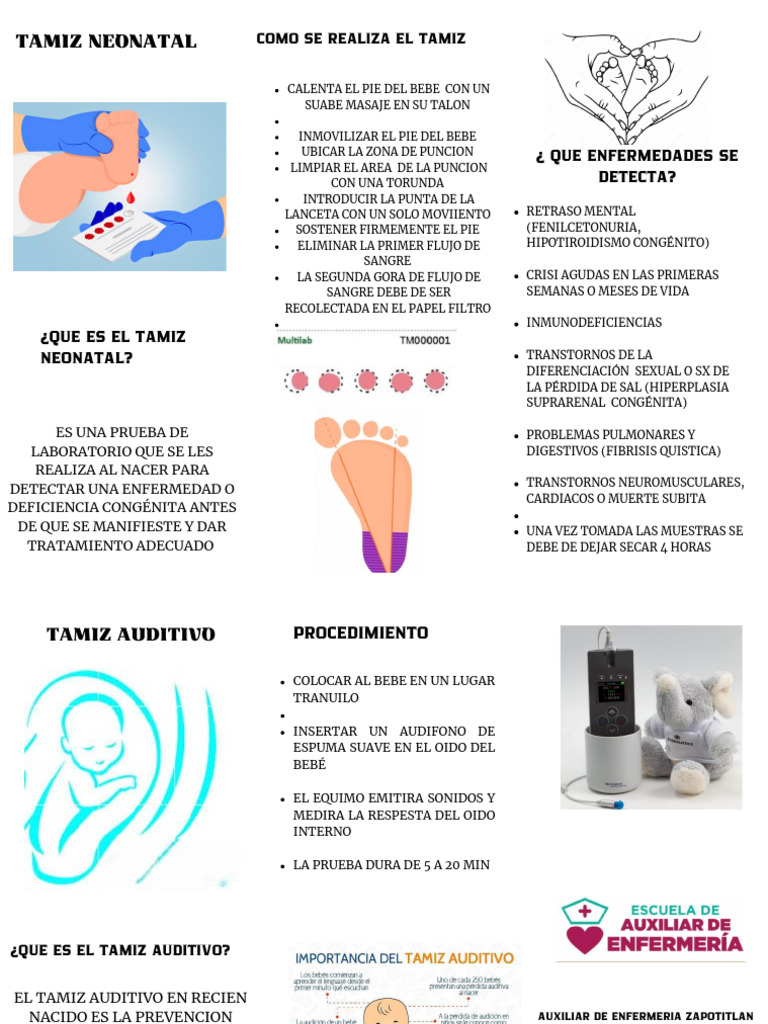 Tamiz Neonatal y Auditivo en Recién Nacidos | PDF | Infantes | Medicina ...