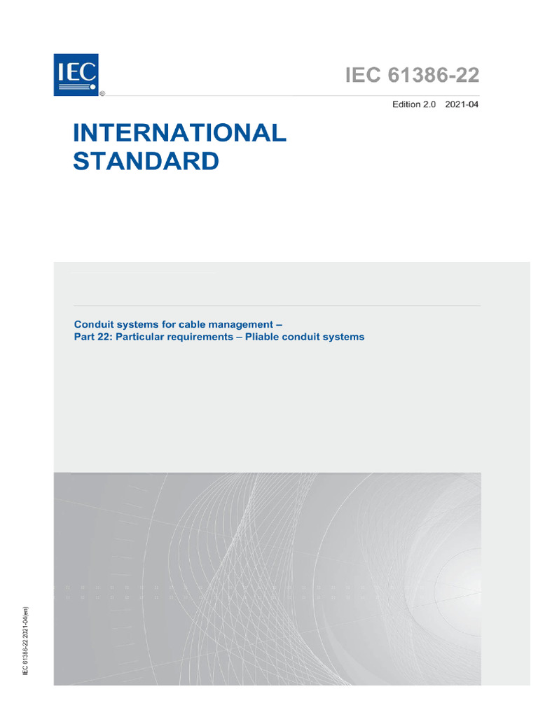 Iec 61386-22 2021 | PDF