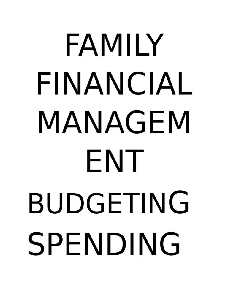 Family Financial Management Guide | PDF
