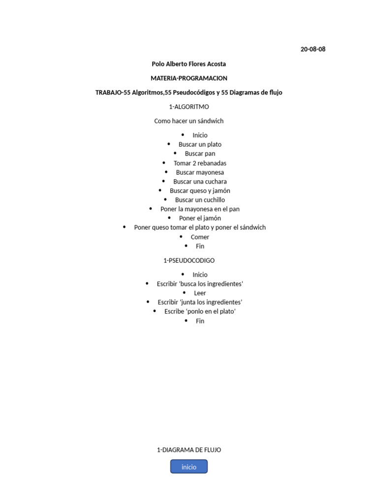 Algoritmos y Pseudocódigos Básicos | PDF | Algoritmos | Porcentaje