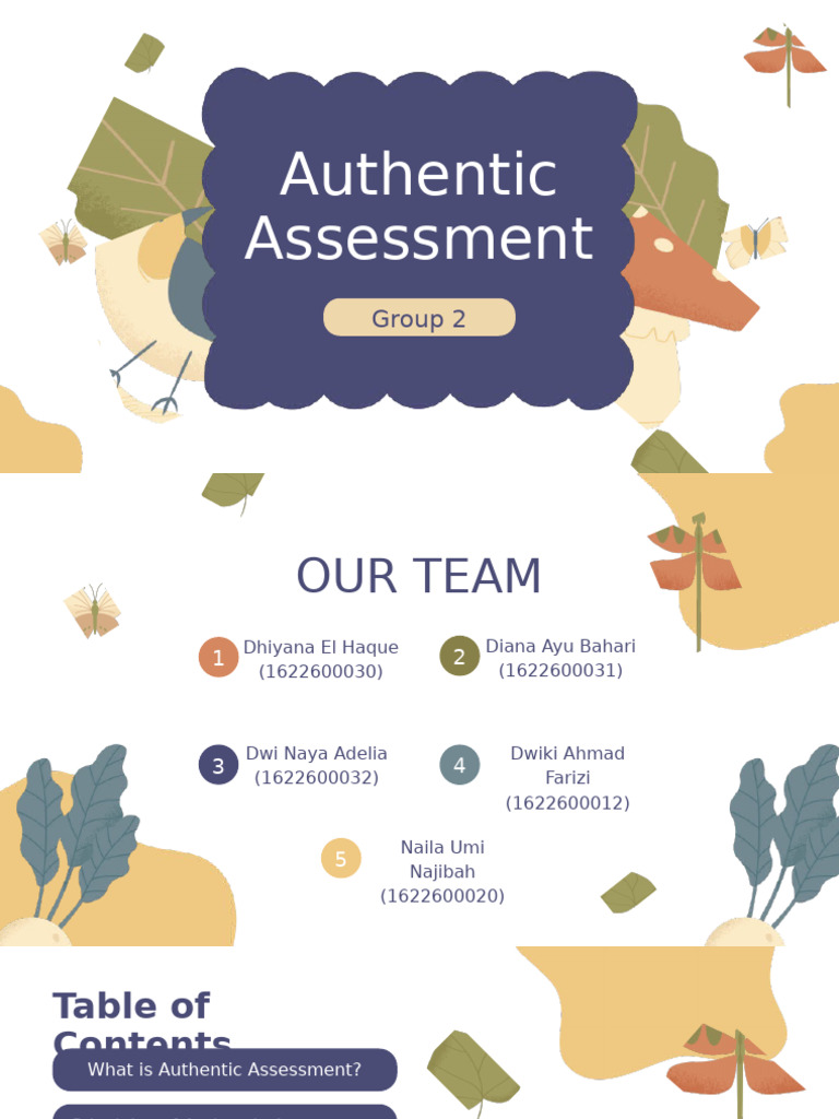 PPT Group 2 Authentic Assessment | PDF | Educational Assessment | Human Communication
