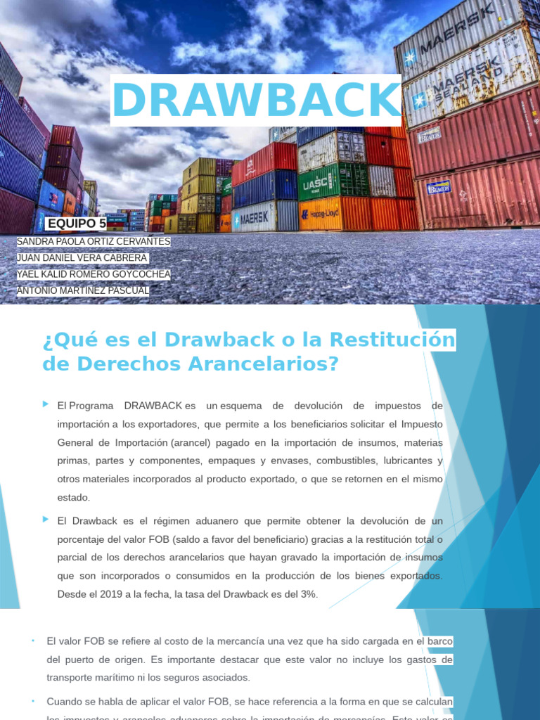 Qué es el Drawback y su Procedimiento | PDF | aduana | Arancel