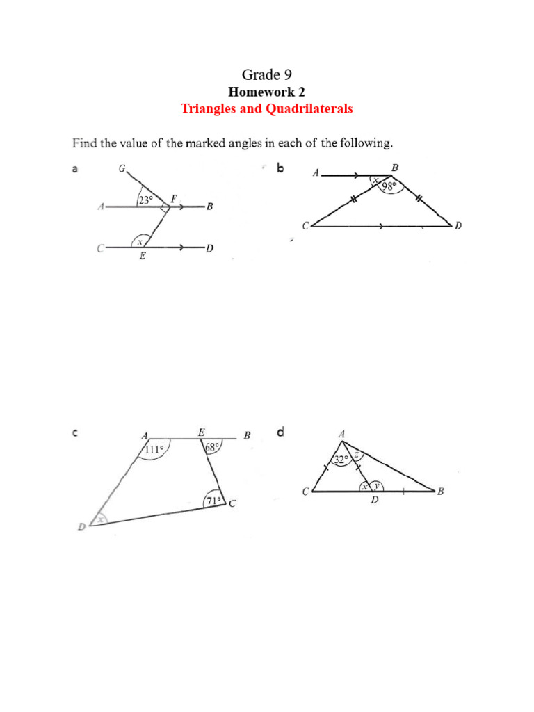 Triangles and Quadrilaterals | PDF