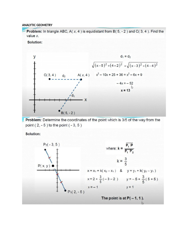 ANALYTIC GEOMETRY | PDF