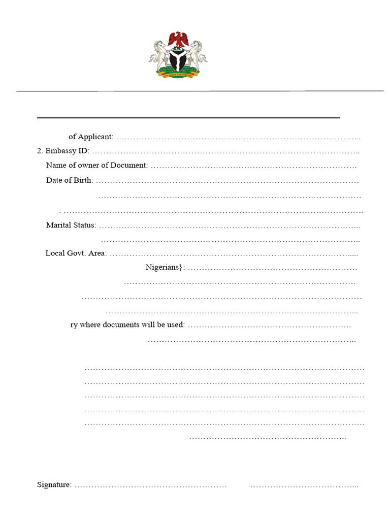 Documents Authentication Form | PDF