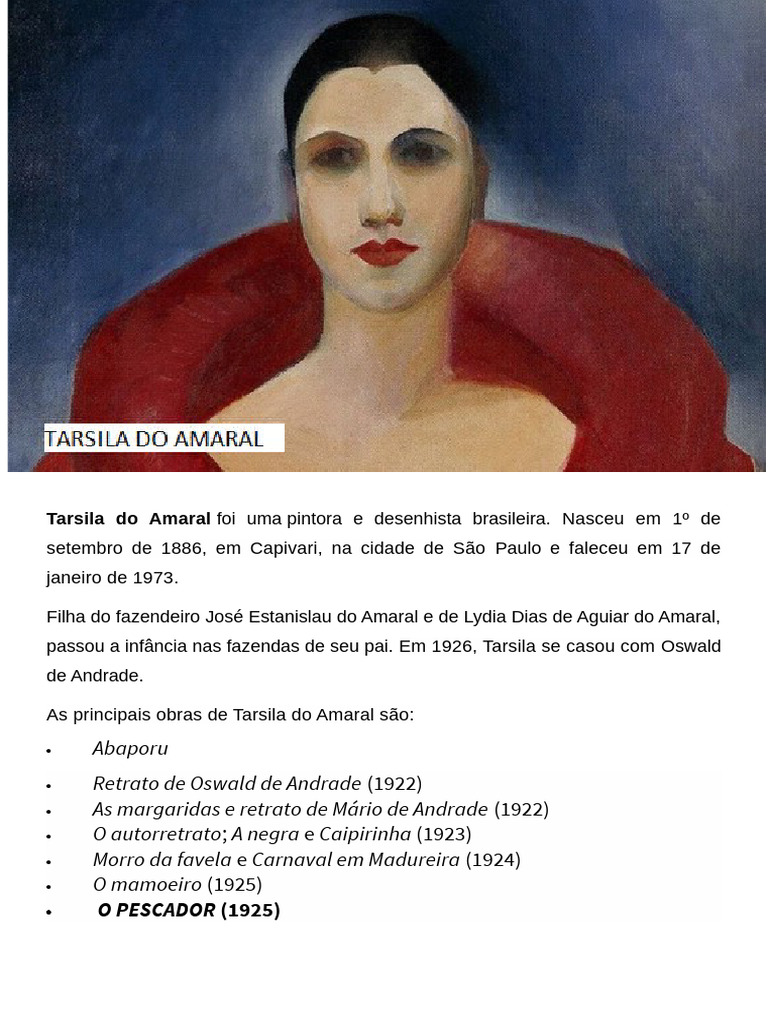 Biografia Tarsila Do Amaral | PDF