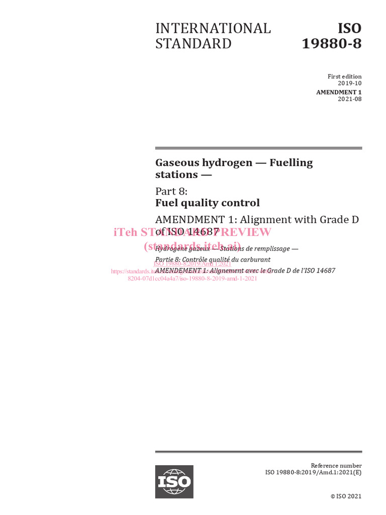 ISO 19880 8 2019 Amd 1 2021 | PDF | International Organization For ...