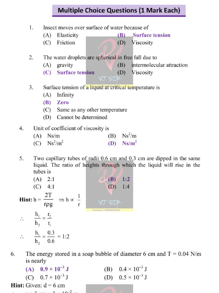 Phy Ch2 QB Important | PDF