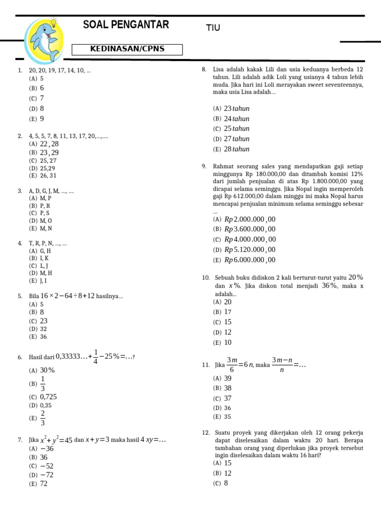 Soal Latihan CPNS | PDF