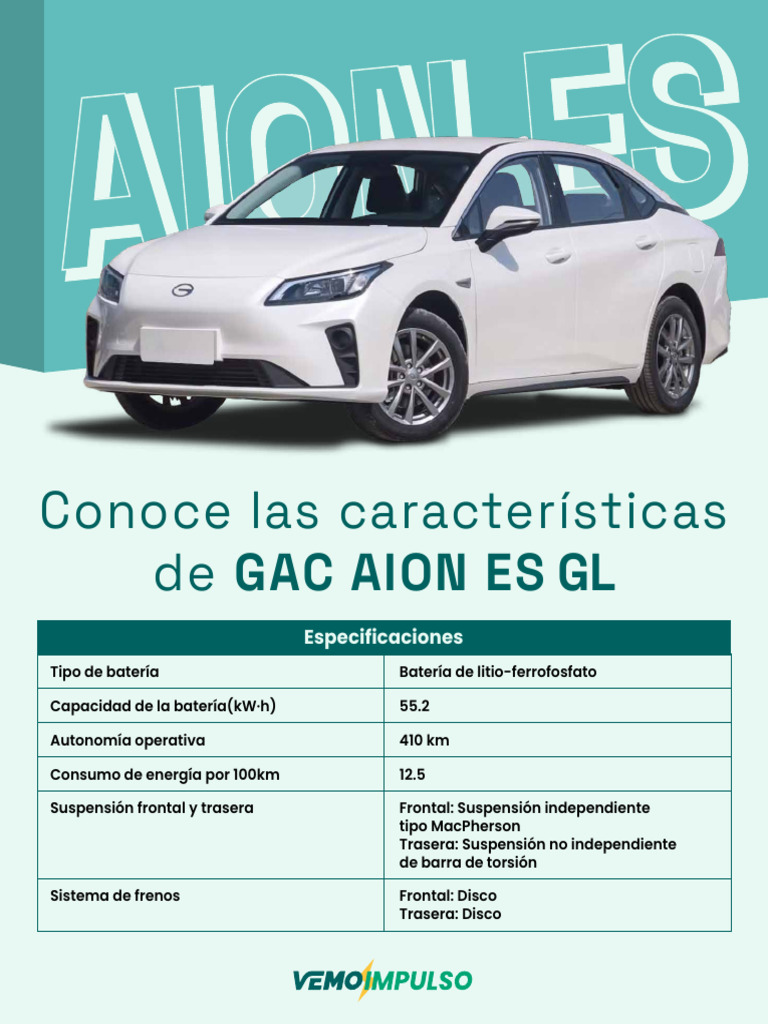 Ficha Tecnica GAC AION 3 1 | PDF