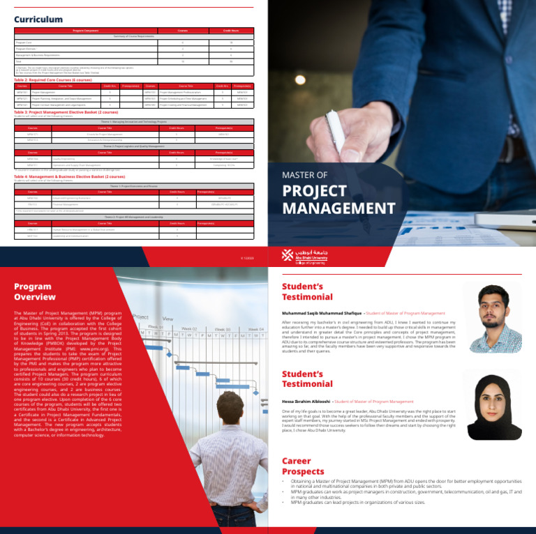 coe-pg-master-of-project-management | PDF | Project Management | Business