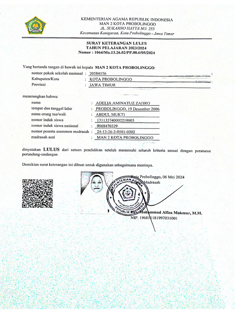 Surat Keterangan Lulus (SKL) | PDF