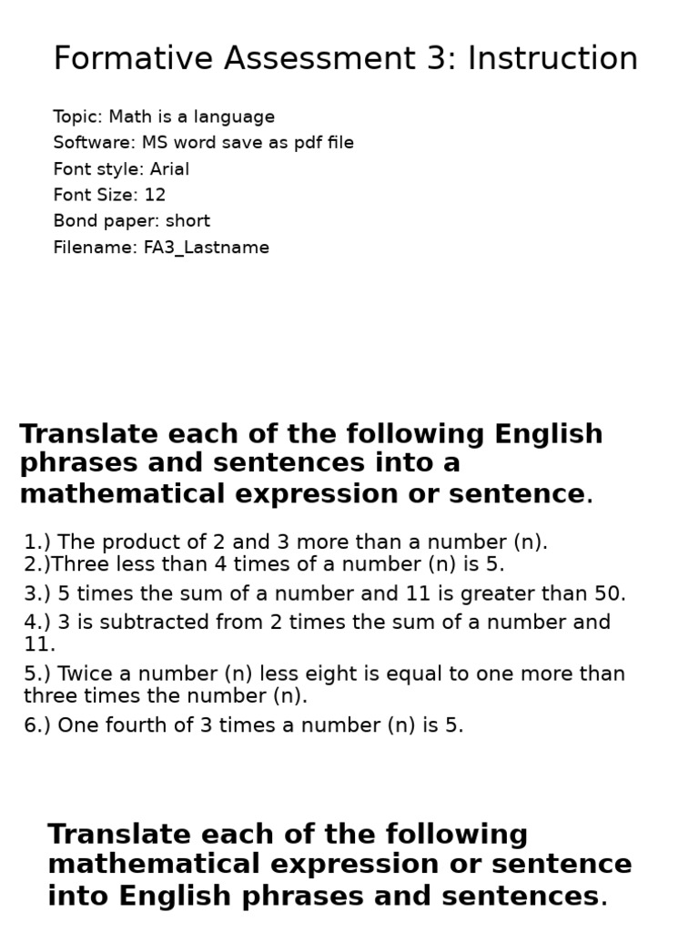 FA3_Math_Language | PDF