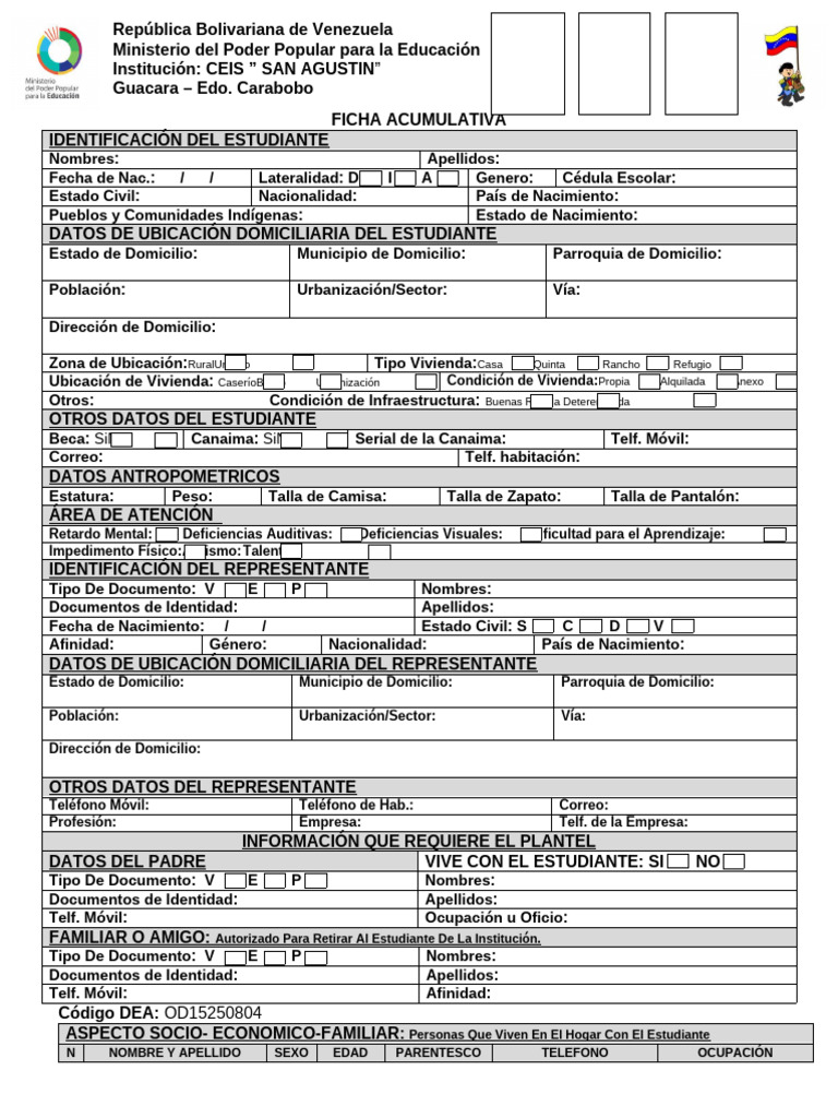 FICHA ACUMULATIVA CEIS SAN AGUSTIN (1) | PDF | Sarampión | Enfermedades y trastornos