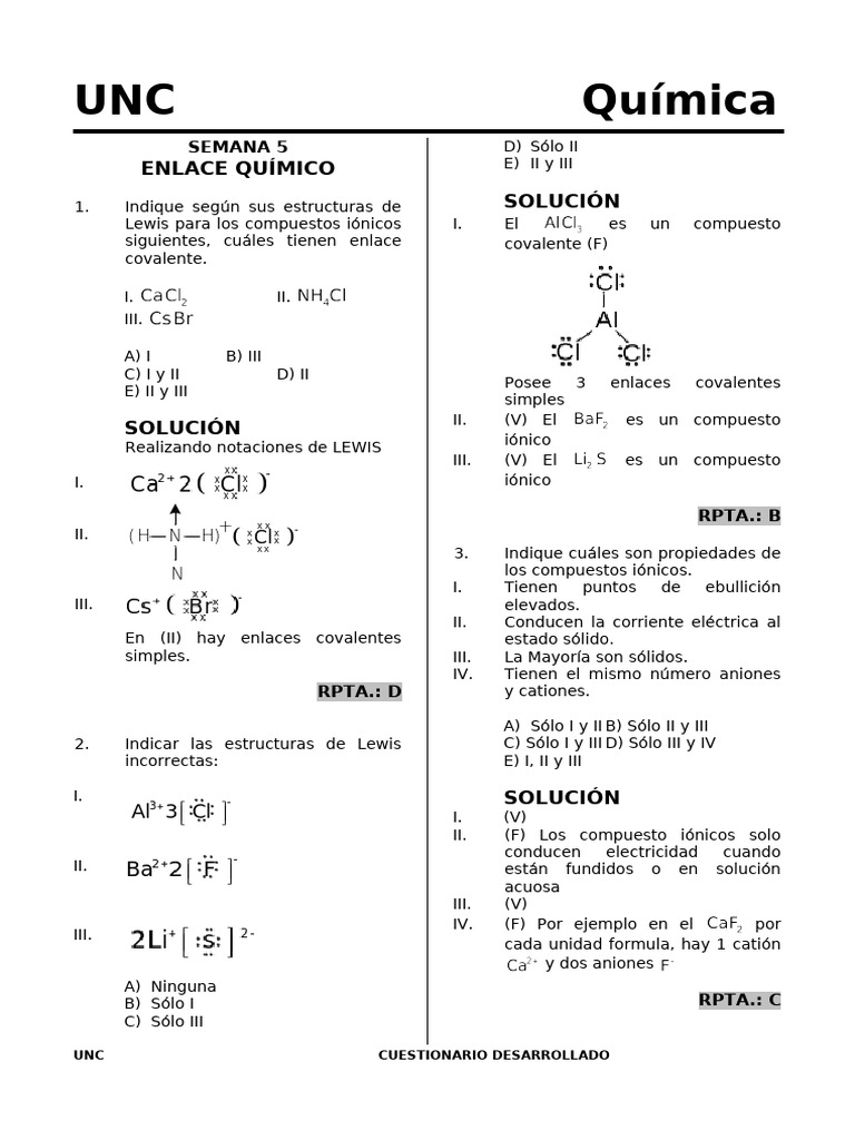 Quimica 5 | PDF | Enlace covalente | Polaridad química