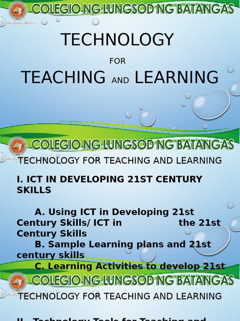 1 2 Technology For Teaching and Learning | PDF | Educational Technology | Critical Thinking