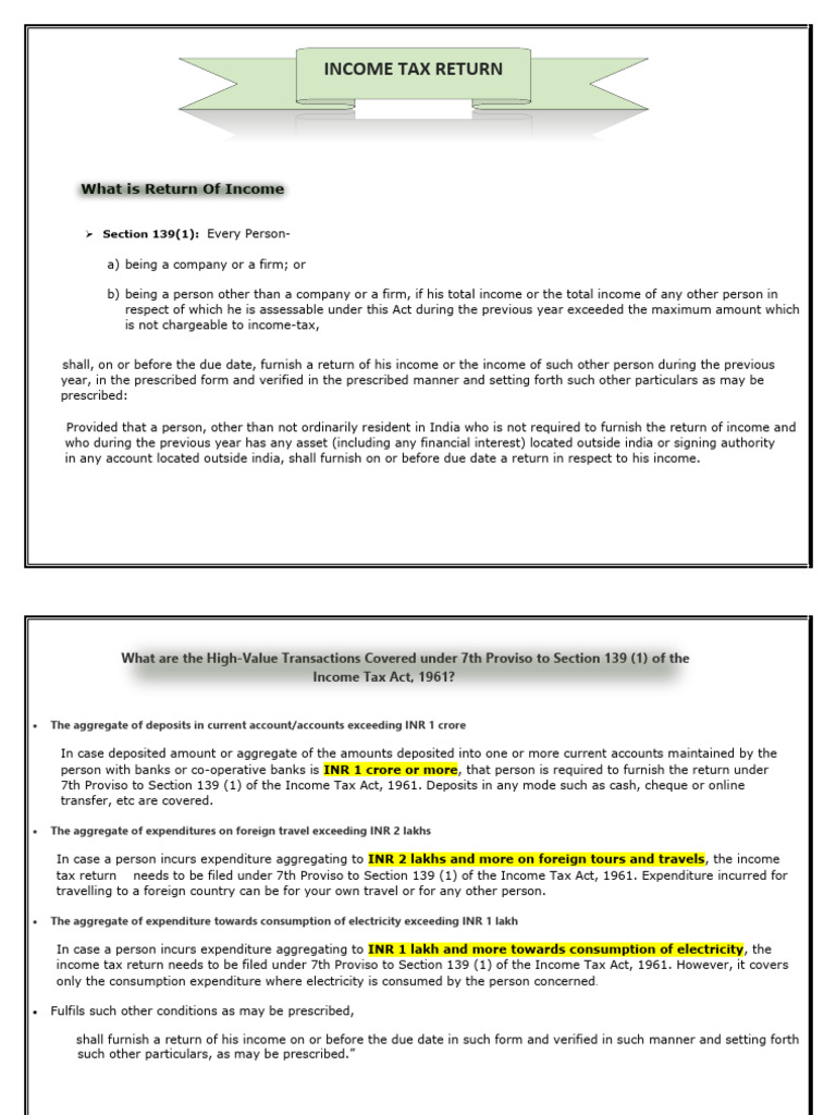 Intro of Income Tax Return | PDF | Taxes | Payments