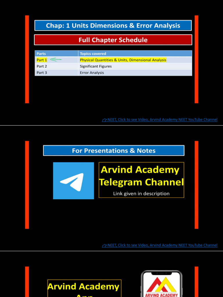 Part 1 Chap 1 Units Dimensions & Error Analysis With Anotations | PDF