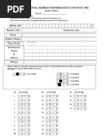 IKSC-Answer Key - Sample Paper | PDF