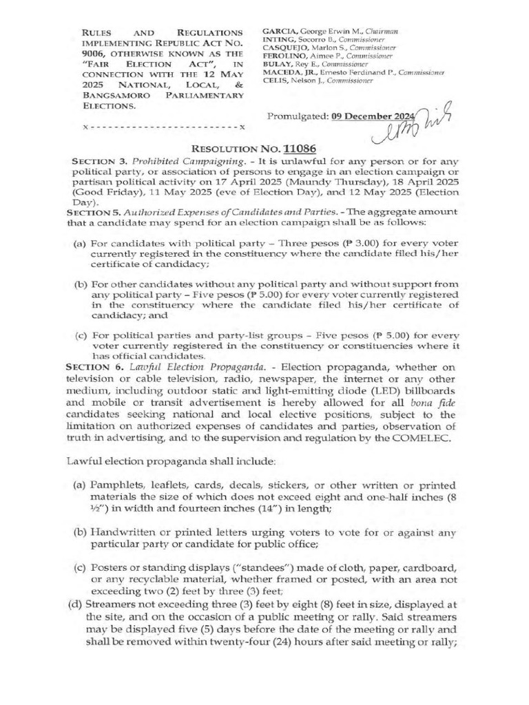 Fair Elections Act | PDF