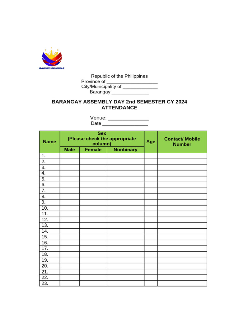 Assembly Attendance | PDF