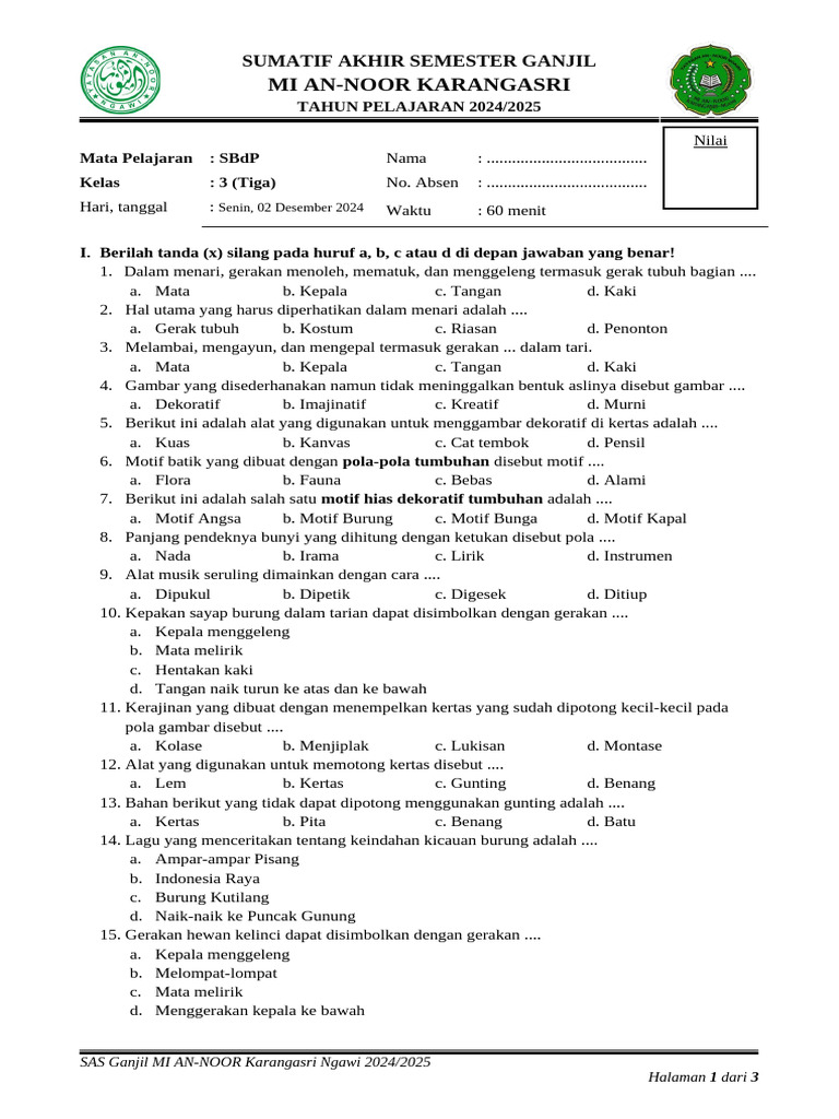 Pas - Sas SBDP 2024 | PDF
