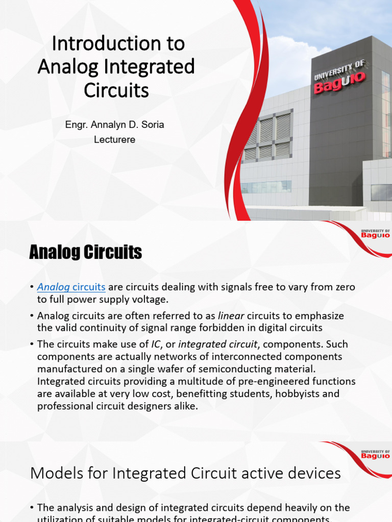 Introduction to Analog Integrated Circuits | PDF | P–N Junction ...