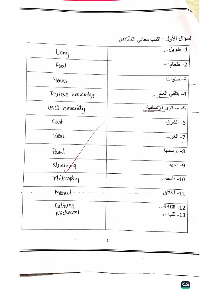 Arabic Revision Ws | PDF