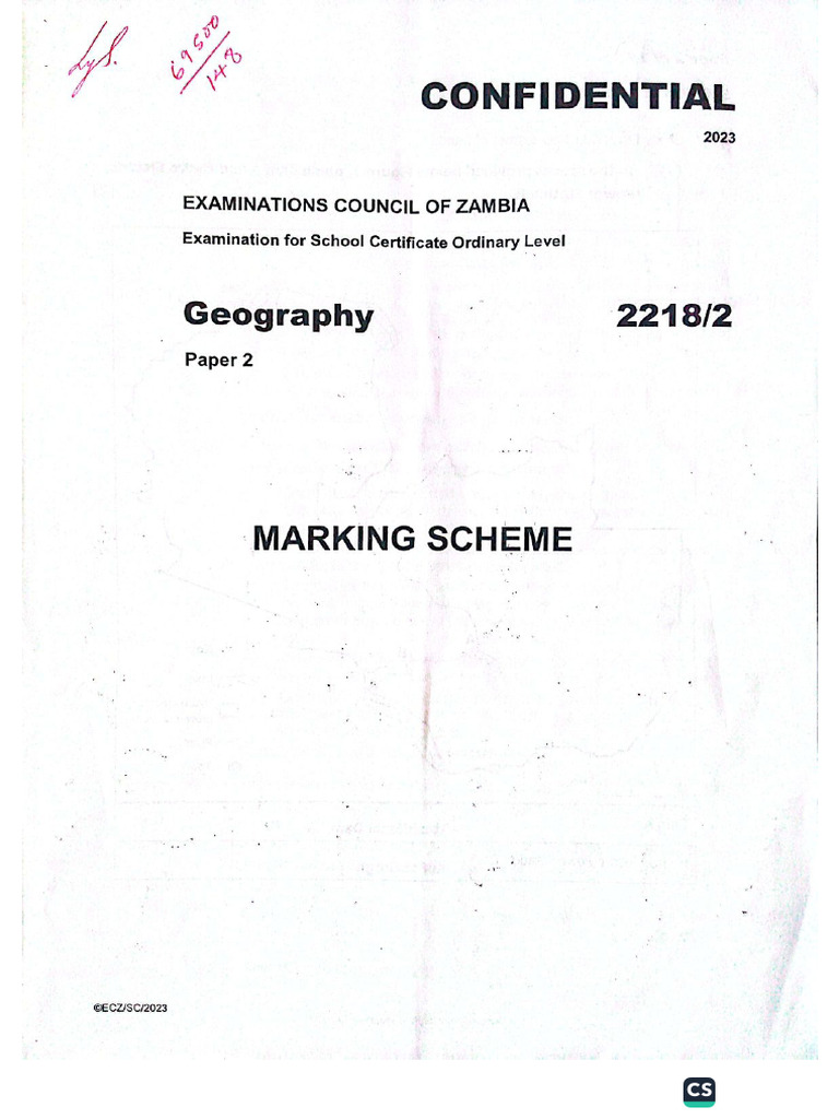 2023 Geography Marking Scheme | PDF