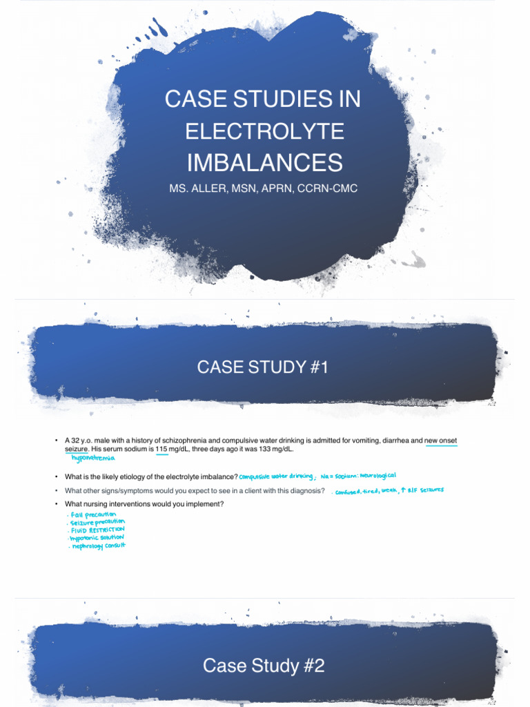 Case Studies On Electrolyte Imbalance | PDF | Clinical Medicine | Endocrine