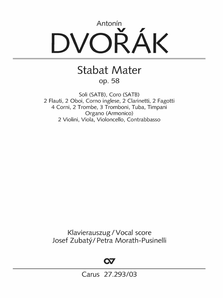 Stabat Mater Dvorak Coro-1 | PDF