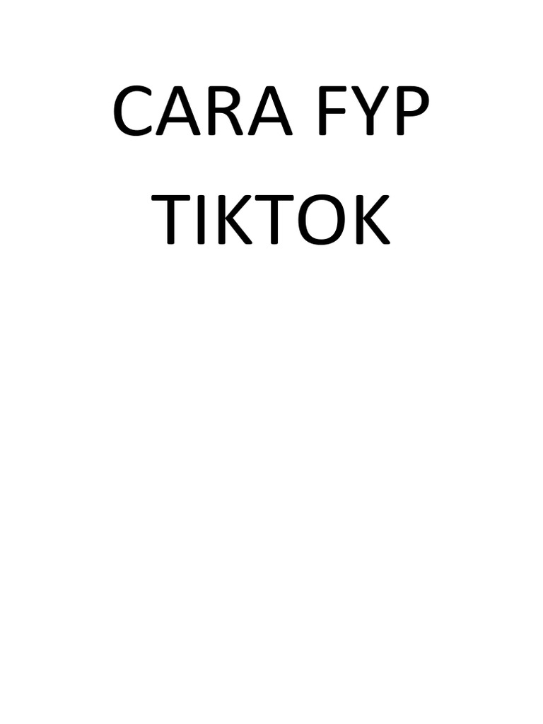 Cara Fyp | PDF