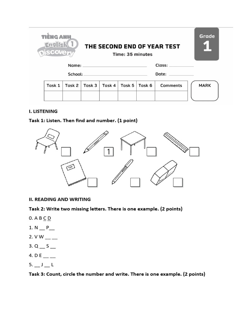 The Second End of Year Test-Ed1 | PDF
