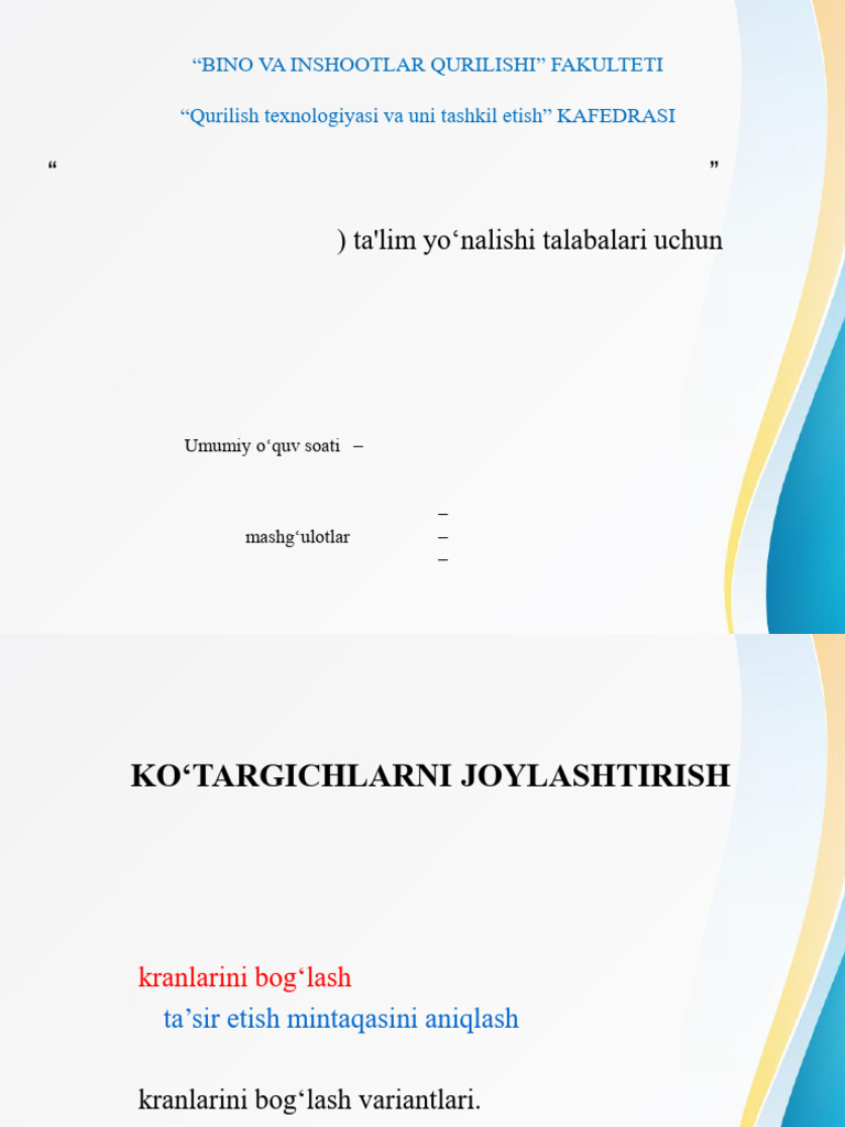 (Lotin) 12-Mavzu QTRo' | PDF